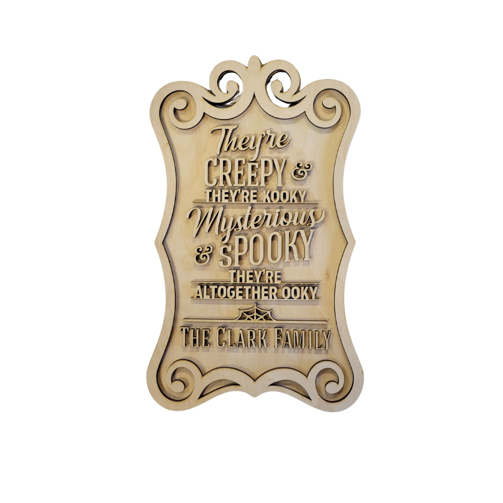 Spooky Your Family Name Sign DIY Craft Project Kit – Creative Bear Den